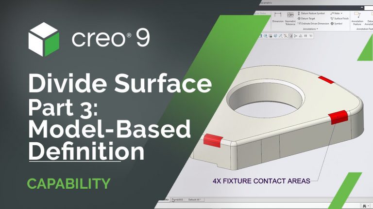 Divide Surface (phần 3/4) Ghi kích thước 3D - Creo 9 - Phần mềm PTC Creo (ProE) bản quyền